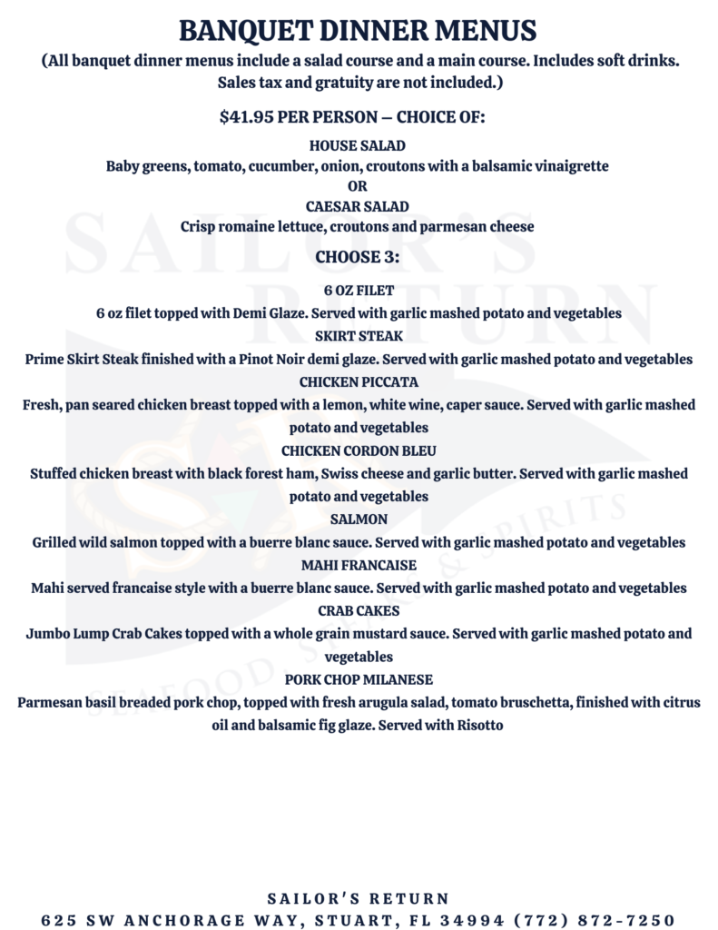 Sailor’s Return Restaurant